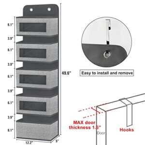 homyfort Over the Door Hanging Organizer storage with 5 Big Pockets