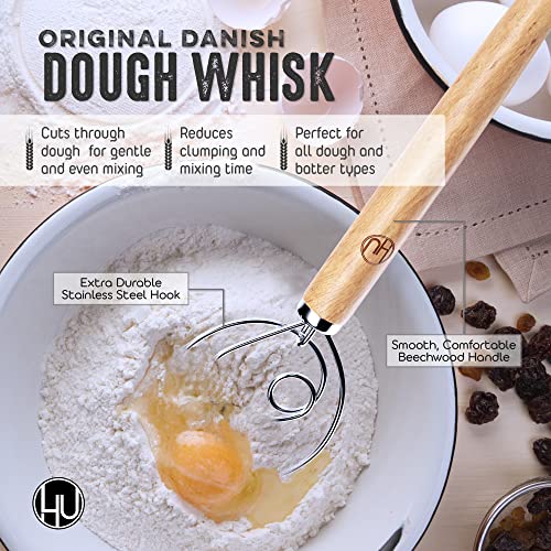 Sourdough Start Kit - Sourdough Bread Baking Supplies with Banneton Bread Proofing Basket Bowl, Cloth, Whisk, Bread Lame, Dough Scraper, 2 Brushes - Sourdough Starter Kit Bread Making & Baking Tools