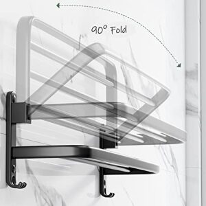 Towel Racks for Bathroom Wall Mounted 24" Foldable Towel Rack(60cm)