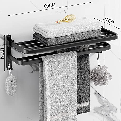 Towel Racks for Bathroom Wall Mounted 24" Foldable Towel Rack(60cm)