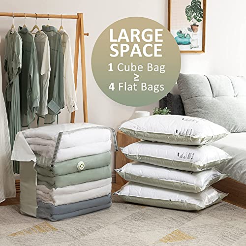 TAILI Hanging Vacuum Storage Bags Variety 6 Pack and Super Jumbo Cube Space Saver Vacuum Storage Bags 6 Pack