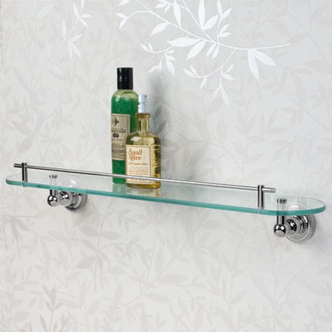 Signature Hardware 297268 Farber 23-5/8" Glass Bathroom Shelf