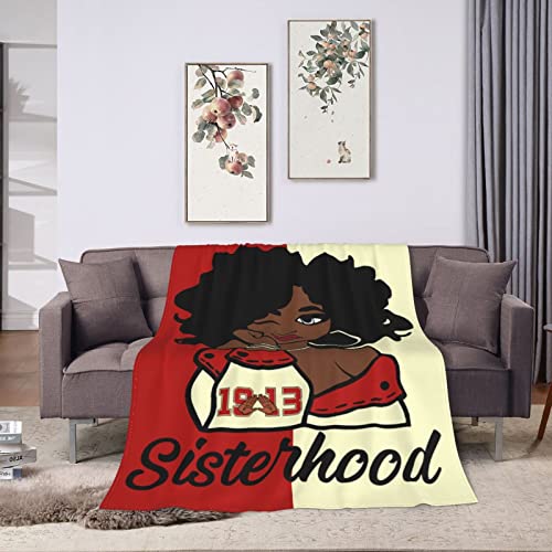 Elephant logo1913 Sorority Gifts for Women ltra-Soft Micro Fleece Blanket Gift for Girls Perfect for Couch Sofa Bed50 x40