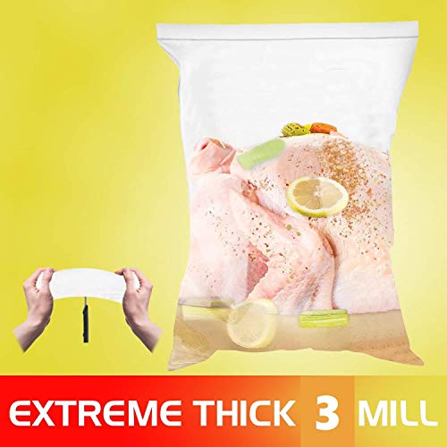 [ 24 COUNT ] - 3 MILL - 18"x24" - Extra Large Super Big Bags, Zipper - 3 MILL - Jumbo Big Plastic Bags, Clear 5 Gallon Bags,- 24 Count