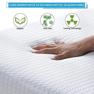 JXMS 8 Inch Twin Mattress - Infused Gel Memory Foam Mattress Gel Memory Foam Medium Firm, Back Pain Relief for Cool Sleep Supportive & Pressure Relief