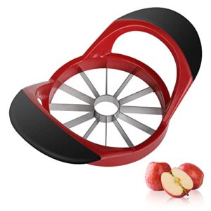 supercenter apple cutter, apple corer and slicer - stainless steel apple corer - 4.72 inch apple slicer tool with 12 super sharp blades, lightweight apple slicer and corer with anti-slip handle