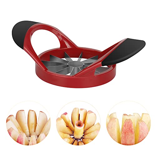 Supercenter Apple Cutter, Apple Corer and Slicer - Stainless Steel Apple Corer - 4.72 Inch Apple Slicer Tool with 12 Super Sharp Blades, lightweight Apple Slicer and Corer with Anti-slip Handle