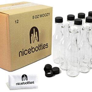 nicebottles Hot Sauce Bottles, 5 Oz - 12 Pack