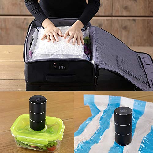 Travel Vacuum Storage Bags with Mini Electric Vacuum Pump Automatic Compression Machine Receiving Bag for Home and Travel Package Space Save