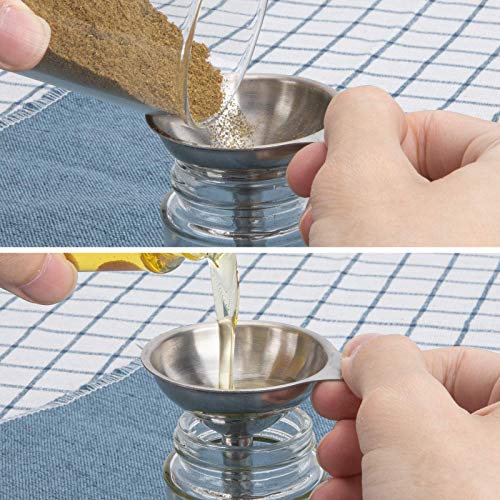 Funnel, 3pcs Small Funnels for Filling Bottles, Kitchen Funnels for Filling Bottles, Food Grade Metal Funnels for Kitchen Use, Stainless Steel Funnel for Essential Oil Spices Liquid