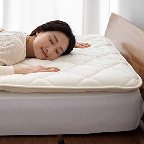 EMOOR Foldable Japanese Futon Mattress Topper CLASSE-Topper Tatami Floor Mattress Queen, Made in Japan