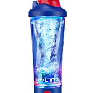 VOLTRX Electric Shaker Bottle - VortexBoost Portable USB C Rechargeable Protein Shake Mixer, Shaker Cups for Protein Shakes and Meal Replacement Shakes, BPA Free, Waterproof, Colored Light Base, 24 oz