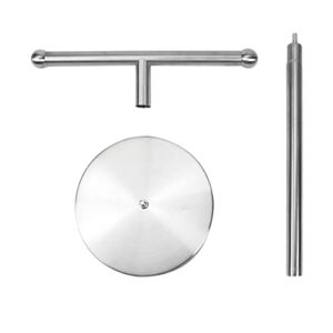 Qflushor Hand Towel Holder Stand, Stainless Steel Silver T-Shape Fingertip Towel Bar Rack Stand, Hand Towel Stand for Bathroon Vanity Countertop