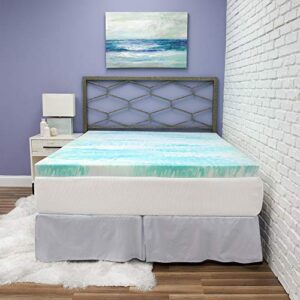 biopedic 3" gel swirl memory foam mattress topper, california king