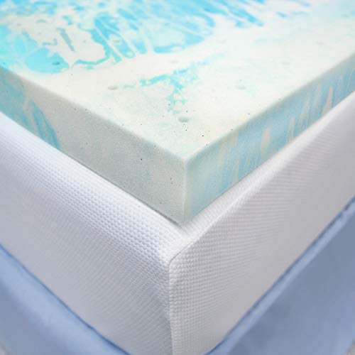 BioPEDIC 3" Gel Swirl Memory Foam Mattress Topper, California King