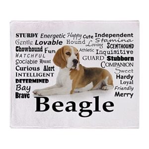 cafepress beagle traits throw blanket super soft fleece plush throw blanket, 60"x50"