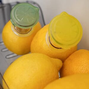 YZC Lemon Squeezer – 2-Pack Lemon-Juicer – BPA-Free Plastic Lime Juicer– Compact Juice Extractor Citrus Press with Lid – Squeeze Lime for Cocktails, Drinks