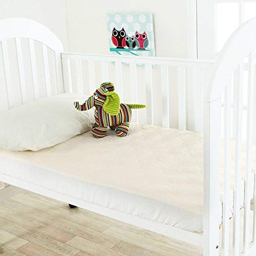 OrganicTextiles Crib Mattress Topper Pad, 3" Inch Standard Crib 28x52, Organic Latex GOLS Certified, with 100% Natural Wool Cover Protector, Baby Bedding, Free from Unsafe Materials