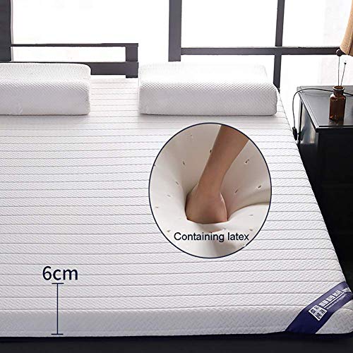 100% Natural Latex Mattress,Breathable Super Soft Foldable Tatami Mattress for Single Double Guest Bedroom Kids Room Gray King:180x200cm