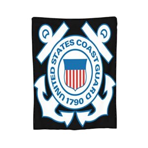 Us Coast Guard Logo Emblemultra-Soft Micro Fleece Blanket Cozy Warm Throw Blanket Suitable for All Living Roomscozy Plush Throw Blankets for Adults Or Kids