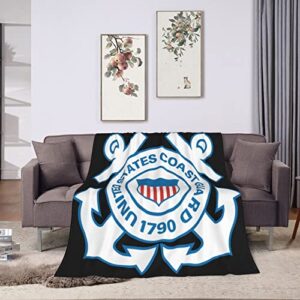 Us Coast Guard Logo Emblemultra-Soft Micro Fleece Blanket Cozy Warm Throw Blanket Suitable for All Living Roomscozy Plush Throw Blankets for Adults Or Kids