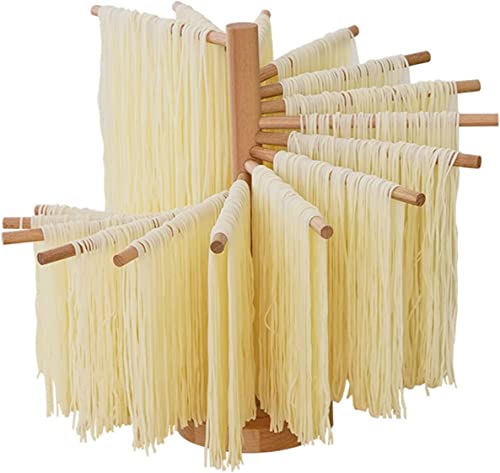 Wood Pasta Drying Rack Collapsible Homemade Pasta Dryer Rack Household Noodle Dryer Rack Hanging Pasta Drying Rack for Home Kitchen