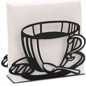 Napkin Holder: Freestanding Tissue Dispenser/Holder; Table Napkin Holder for Home Kitchen Restaurant Picnic Party wedding etc./ Galvanized Décor (Coffee Cup)