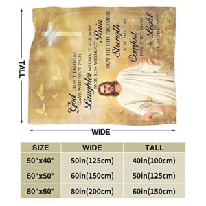 Jesus Christ Throw Soft Cozy Blanket Christian Easter Fleece Blanket Gifts for Women Man Adults Inspirational Scripture Religious Faith Pigeon Cross Bible Verse Warm Blanket Couch Decor 40''X50''