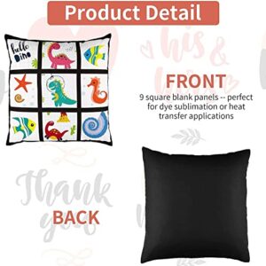 LYFLES Sublimation Blanks Blanket 40" x 60" with 9 Panel and 2PCS Blank Pillow Cases 16" x 16" with 9 Printable Panels