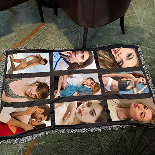 LYFLES Sublimation Blanks Blanket 40" x 60" with 9 Panel and 2PCS Blank Pillow Cases 16" x 16" with 9 Printable Panels