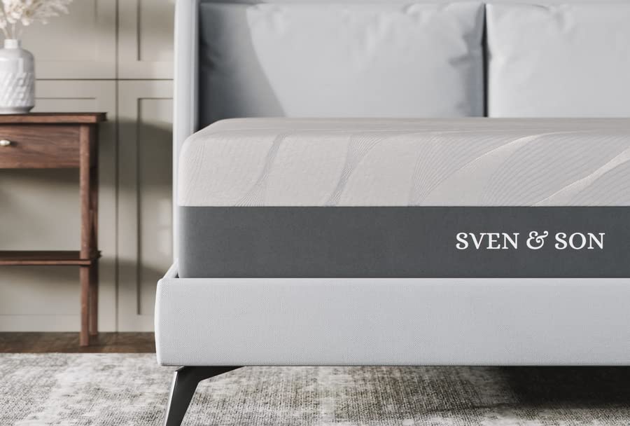 Sven & Son Queen Mattress, Bed in A Box, 10" Luxury Cool Gel Memory Foam, Pressure Relief & Support, 10" Year Warranty, Designed in USA(Queen, Mattress Only 10" Firm)