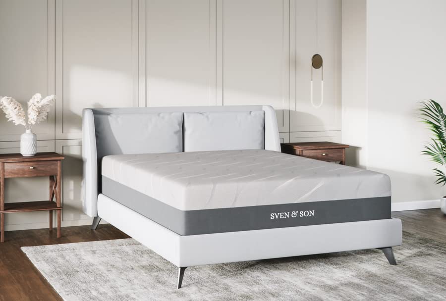 Sven & Son Queen Mattress, Bed in A Box, 10" Luxury Cool Gel Memory Foam, Pressure Relief & Support, 10" Year Warranty, Designed in USA(Queen, Mattress Only 10" Firm)