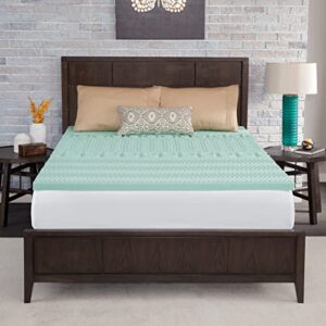 dream serenity ecozone 3" memory foam mattress topper queen