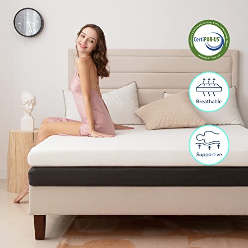 8 inch AeroFusion Memory Foam Mattress/Topper Queen Size,4"+4" Combination Topper in a Box,Medium Firm 2022 Innovative Mattress for Pressure Relief,CertiPUR-US Certified