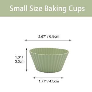 SAWNZC Silicone Baking Cups, Reusable Cupcake Liners, 12 Pack Cake Molds, Standard Size Muffin Liners, Dishwasher Safe