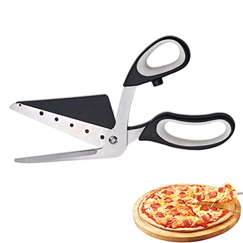 Pizza Scissors Cutter One-Handed Operation Stainless Steel Pizza Spatula Slicer