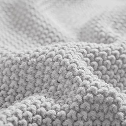 INK+IVY Bree Knit Throw Blanket for Bed, Sofa, and Couch, Lightweight, Breathable, Soft & Cozy Summer Blanket, King (108 in x 90 in), Grey