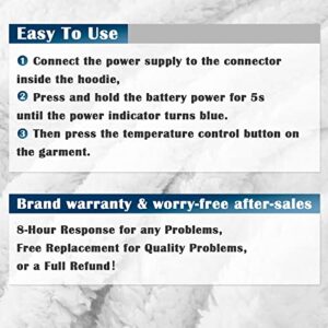 Homemate Heated Wearable Blanket Hoodie, with Battery Pack 7.4V, Oversized Blanket Hoodie for Women Men, Warm Hoodie Blanket