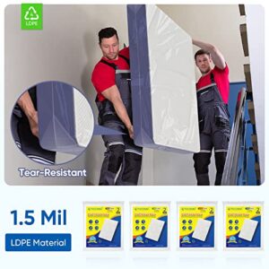 6 Pack Oversized Moving Bags +2PK Mattress Bag for Moving Storage