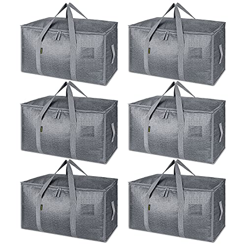 6 Pack Oversized Moving Bags +2PK Mattress Bag for Moving Storage