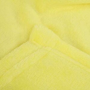 Mintra Home Blanket - Super Soft, 100% Polyester (Yellow, 87in x 87in (XL)) Lightweight Warm Fleece Blanket/Throw/Bed Cover/Couch Cover