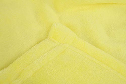 Mintra Home Blanket - Super Soft, 100% Polyester (Yellow, 87in x 87in (XL)) Lightweight Warm Fleece Blanket/Throw/Bed Cover/Couch Cover