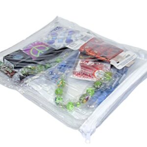 Oreh Homewares Heavy Duty Vinyl Zippered See-Through Storage Bags (Clear) for Jewelry, Shirts, Cosmetics, Arts & Crafts Supplies and Much More! (9" x 11" x 1") 0.4 Gallon 8-Pack