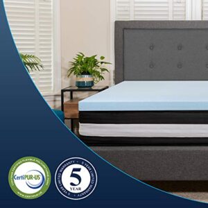 EMMA + OLIVER Full 12" Mattress & 2 inch Gel Memory Foam Topper Bundle Set