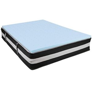 EMMA + OLIVER Full 12" Mattress & 2 inch Gel Memory Foam Topper Bundle Set