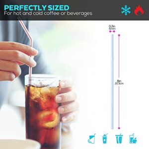 200 Bendable Disposable Drinking Straws - Flexible Straws - Bendy Straws Disposable - Plastic Straws Bendable - Classic Straws - Straws disposable- Straws Drinking Plastic