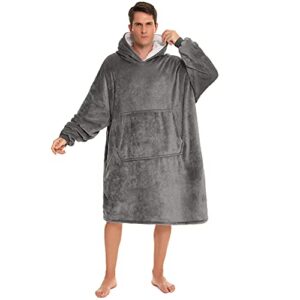 yeplins pullover sweatshirt with hood robe blanket hoodie blanket sweatshirt flannel hoodies grey