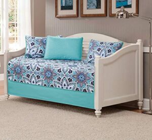 fancy collection 5pc day bed quilted coverlet daybed set new (sophia turquoise)