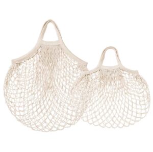 i-k-e-a kungsfors mesh storage organizer bag set of 2 natural 100 % cotton