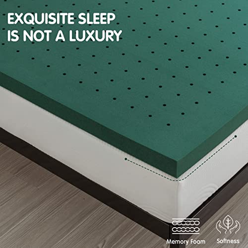 CHUN YI 4 Inch Gel Infused Mattress Topper, Cooling Memory Foam Breathable Body Support Ventilated Mattress Pad Bedding Topper(King,4 Inch)